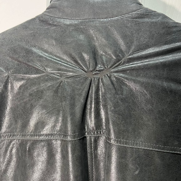 GIOVAN'N FASHING | Jackets & Coats | Leather Bomber Distressed Jacket ...